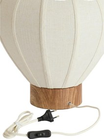 Krémová kovová stolní lampa s textilním stínidlem (výška 36 cm) Kyzo – Light &amp; Living