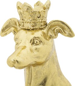 Dekorativní soška Dog 33 cm zlatá