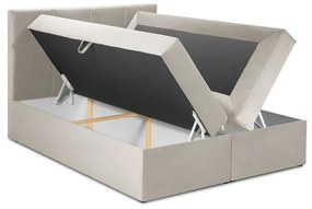 Béžová boxspring postel s úložným prostorem 160x200 cm Mimicry – Mazzini Beds