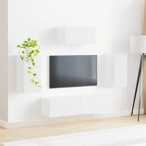 Sestava TV skříněk 5 ks Vysoce lesklá bílá Kompozitní dřevo 3409073