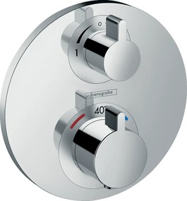 Hansgrohe Ecostat S, termostatická baterie pod omítku na 2 spotřebiče, chromová, 15758000