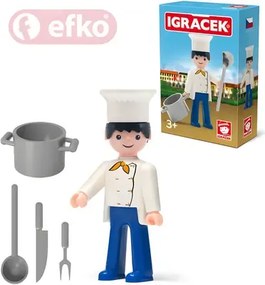 EFKO Igráček Kuchař s doplňky / Figurka / plast / 8 cm / od 3 let