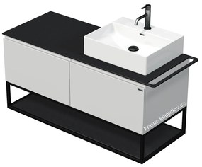 Intedoor koupelnový nábytek TARA 120 cm s umyvadlem na desku, 2 zásuvky, TA OALU 120P 2Z KDP Varianta: A3396 Antracit MAT
