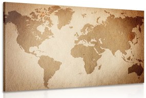 Obraz vintage mapa světa - 120x80 cm