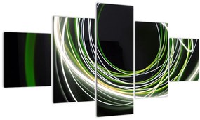 Obraz zelených čar (125x70 cm)