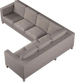 Potah na pohovku Karlanda levá rohová barva béžová látka pletený vzor