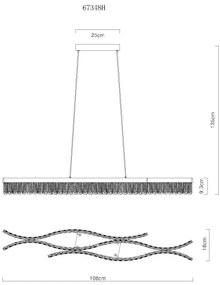 Globo 67348H - LED Lustr na lanku JULIET LED/35W/230V 3200K matný chrom