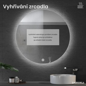 Kulaté zrcadlo do koupelny s LED osvětlením E4