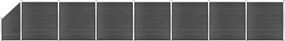 vidaXL Set plotového dílce WPC 1311 x (105–186) cm [3053239] Barva: Černá
