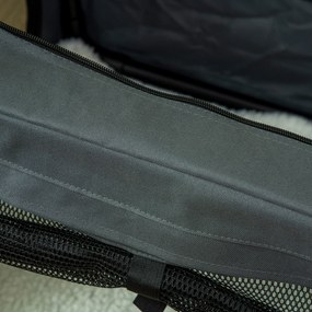 PawHut přepravka pro psy se síťovaným oknem a polštářem, přepravka pro kočky Oxford šedá pro psy do 4 kg | Aosom.de