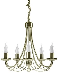 Candellux Patinový závěsný lustr Muza pro žárovku 5x E14 35-69170