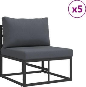 Sada zahradních pohovek 9 ks Černá Hliník 3378904