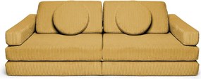 Velký multifunkční skládací bunkr z manšestru SOFA PURE Zvolte barvu: Hořčicová