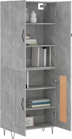 Skříň highboard betonově šedá 69,5x34x180 cm kompozitní dřevo 3198077
