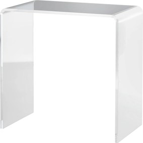 HOMCOM U-tvarovaný akrylový konferenční stolek, moderní stolek s hladkými hranami a zaoblenými rohy, 53,5x30,5x53,5 cm, průhledný