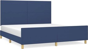 Rám postele bez matrace modrý 160 x 200 cm textil 3124909