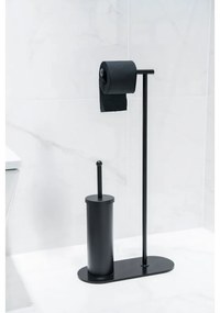 Olsen Spa WC štětka + držák papíru, černý kov KD02071631