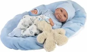 Llorens 73807 NEW BORN CHLAPEČEK - realistická panenka miminko s celov