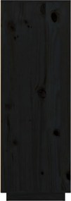 vidaXL Skříň highboard 89 x 40 x 116,5 cm masivní borové dřevo [818219] Barva: Černá