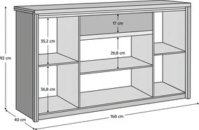 Komoda 4D1S, dub sonoma, NORTY TYP 11