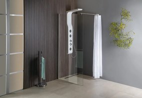 Aqualine Sapho, WALK-IN stěna k instalaci na zeď se vzpěrou, jednodílná, 700 mm, matné sklo