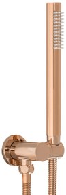 Podomítkový sprchový set s termostatem Lungo Miler růžovězlatý - podomítková baterie, dešťová a ruční sprcha
