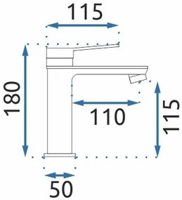 Rea VIRAL umyvadlová baterie nízká, černá REA-B2028 - Rea