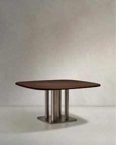 Jídelní stůl v dekoru ořechu 150x150 cm Melvar – Kave Home