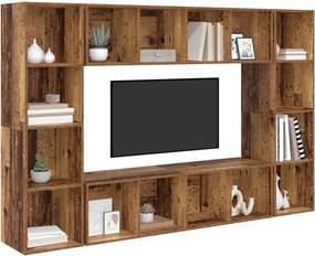 Sestava TV skříněk 4 ks Hnědá Kompozitní dřevo 3393543