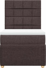 Box spring postel s matrací tmavě hnědá 90x200 cm textil 3294242