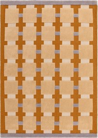 Okrově žlutý ručně tkaný koberec s příměsí vlny 160x230 cm Mallory – MADE