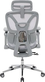 Kancelářská ergonomická židle PORTE II — síťovina, šedá