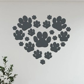 dřevo života Dřevěné srdce Pacičková láska Rozměry (cm): 40x34, Zvolte barvu dekoru: Antracitová