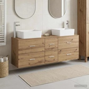 Sada koupelnových skříněk 3 ks Dub artisan 53 x 34,5 x 63 cm 3405866