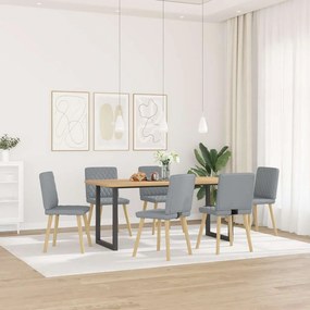 Jídelní židle 6 ks světle šedé textil 3315491