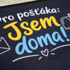Mercury Flooring, Rohožka Pro pošťáka jsem doma 40x60 cm - na ven i na doma, 40x60, černá