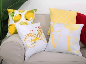 XPOSE® Set povlaků na polštář LEMON 40x40 cm - set 4ks