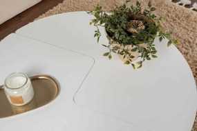 Designový konferenční stolek Zakwani II 90 cm bílý