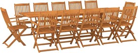13dílný zahradní jídelní set 280x90x75cm masivní akáciové dřevo 3086991