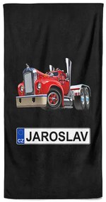 Osuška SPZ se jménem – barevný kamion (Jméno: Jaroslav, Velikost osušky: 70x140cm)