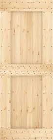 vidaXL Posuvné dveře s kováním 80 x 210 cm masivní borové dřevo [3202976]