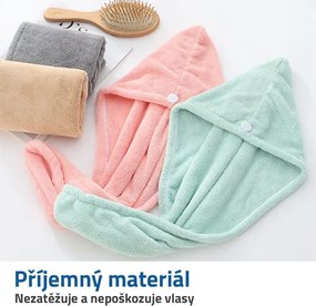 Zaparkorun Rychleschnoucí turban na hlavu pro dospělé - Růžový