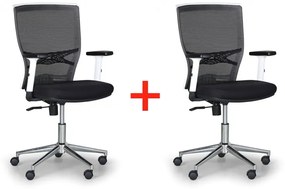 Kancelářská židle HAAG 1+1 ZDARMA, oranžová / šedá
