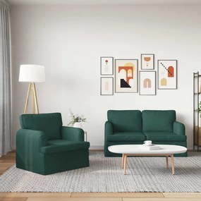 Set pohovek 2 ks Tmavě zelená textil 3407519