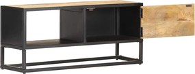 TV stolek s vyřezávanými dvířky 90 x 30 x 40 cm hrubý mangovník 320944