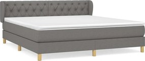 Box spring postel s matrací tmavě šedá 160x200 cm textil 3127054