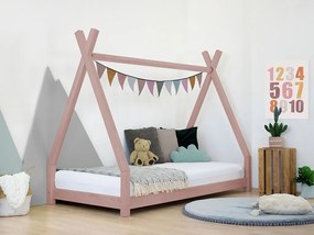 Benlemi Dětská domečková postel NAKANA Barva: Pastelově růžová, Rozměr: 90 x 200 cm
