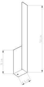 Nástěnné LED svítidlo Lahti s, 1x LED 8-10w, 3000k, b