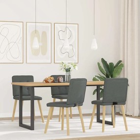 Jídelní židle 4 ks tmavě šedé textil 3315169