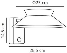 Nordlux - LED Solární nástěnné svítidlo se senzorem JUSTINA LED/5W/3,7V IP44